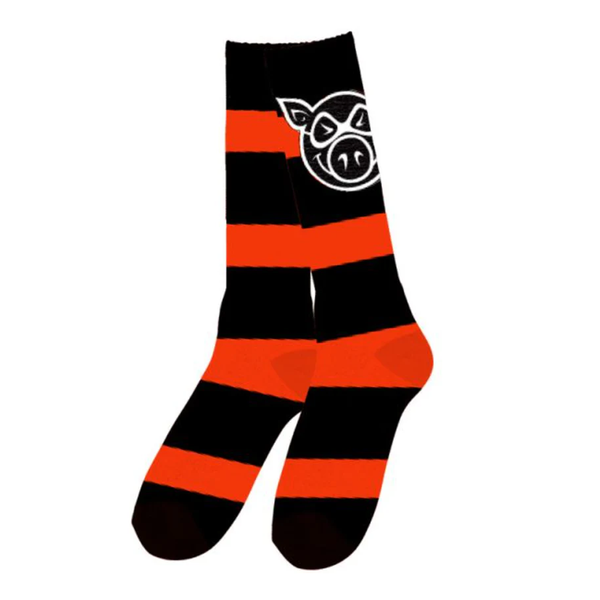 Medias Pig head striped red – SKATEOUTLET